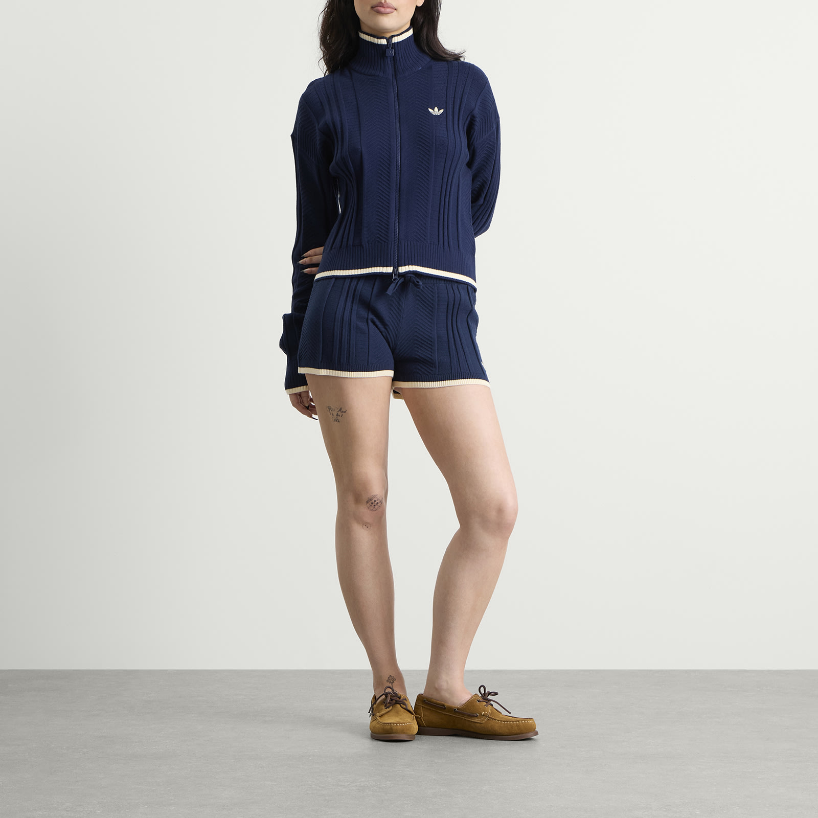ADIDAS Adidas Knit Shorts with Embroidered Branding